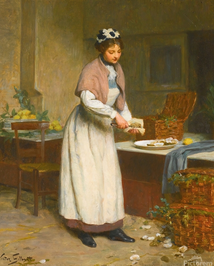 La Marchande d’Huitres [The Oyster Seller] by Victor Gabriel Gilbert [1847–1933] par MyCozyFineArt